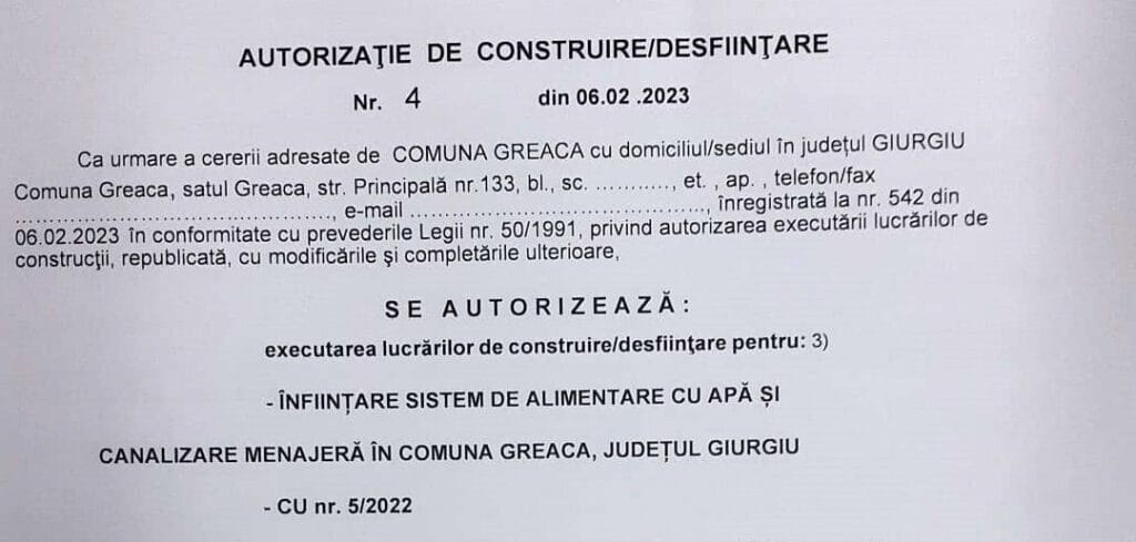 Noi proiecte de dezvoltare, la GREACA. Vor începe şi lucrările la ...